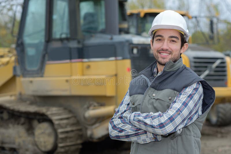 Happy Smiling Construction Worker Stock Photo - Image of engineer ...