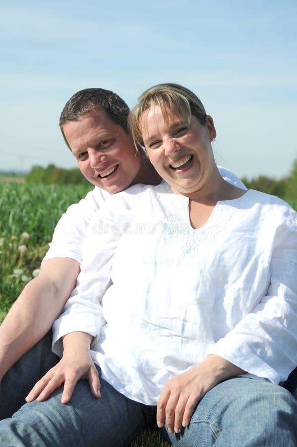 Happy smiling couple stock photo. Image of summer, atmospheric - 19624600
