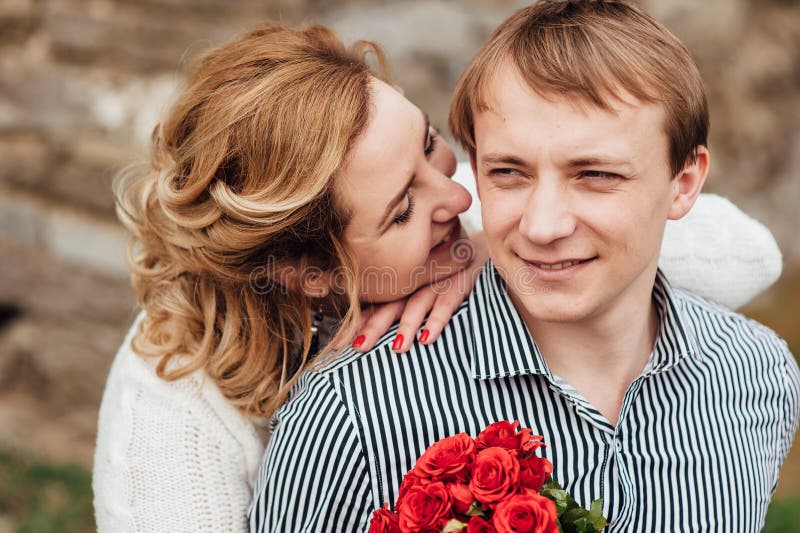 Happy Smiling Couple Having Fun Outdoors Stock Photo - Image of hiker ...
