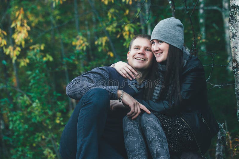 Happy Smiling Couple in Love Stock Image - Image of enfold, embrace ...