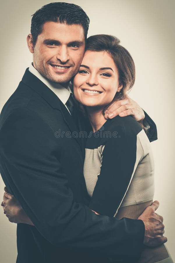 Happy smiling couple stock image. Image of fashion, makeup - 49409927