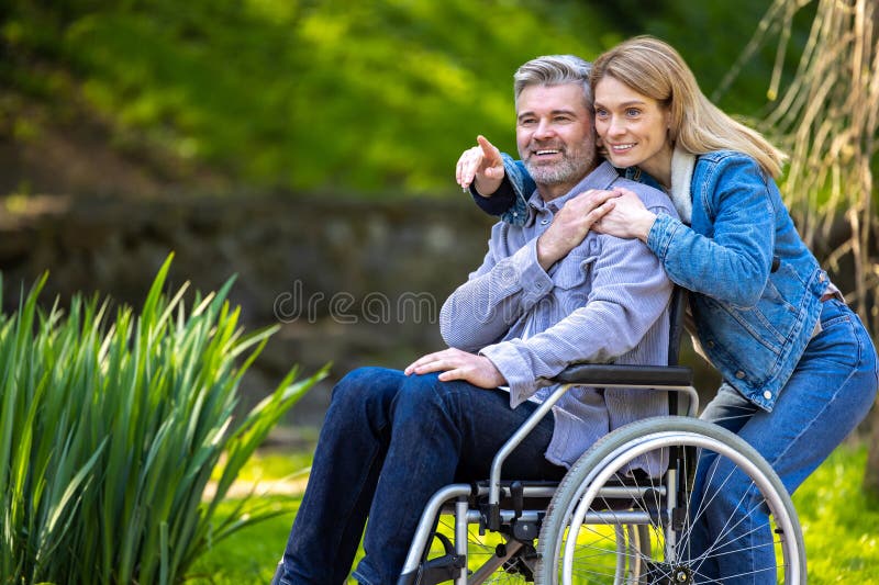 Happy Smiling Couple on a Walk in the Park Stock Image - Image of ...