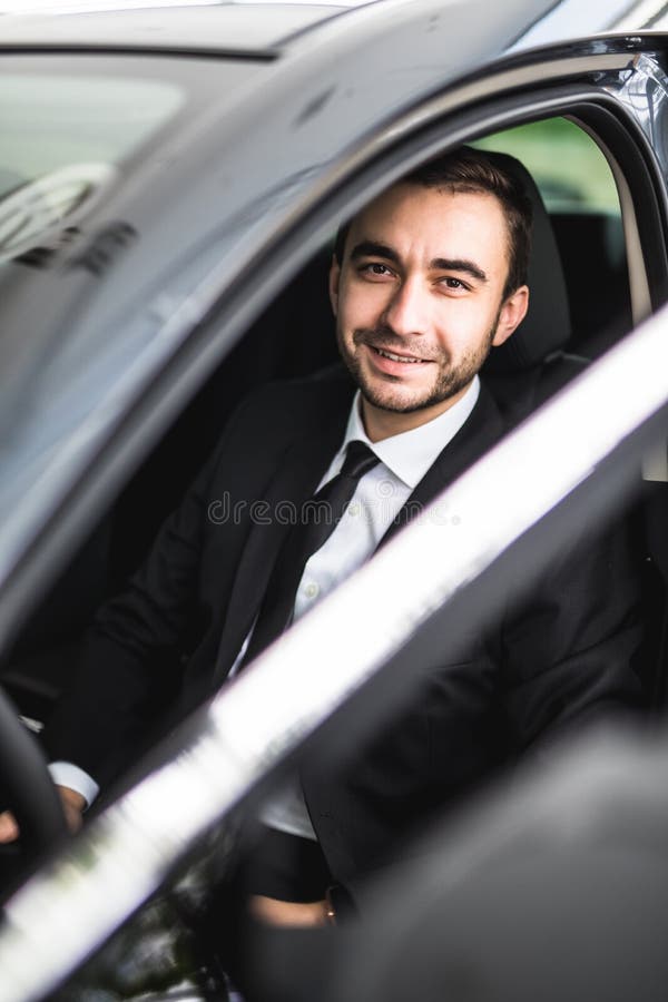 Happy Smiling Driver in the Car Stock Photo - Image of person, licence ...
