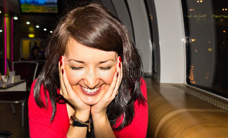 Happy smiling expression stock photo. Image of closeup - 35045230