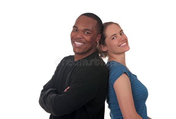 Happy Smiling Friends on White Background Stock Photo - Image of young ...