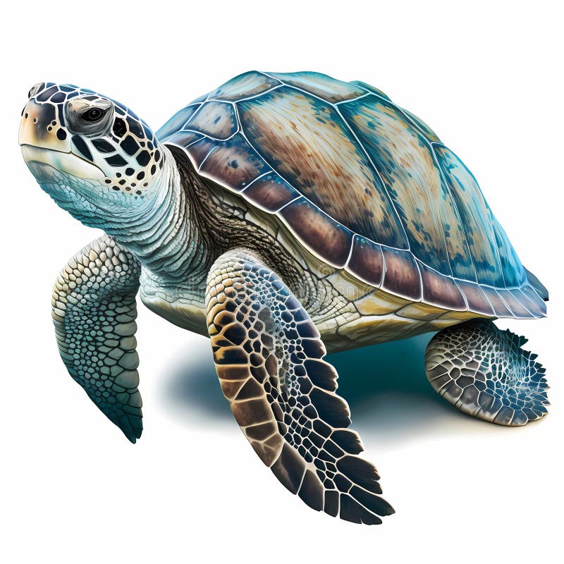 Happy Funny Turtle. Generative AI Stock Illustration - Illustration of ...