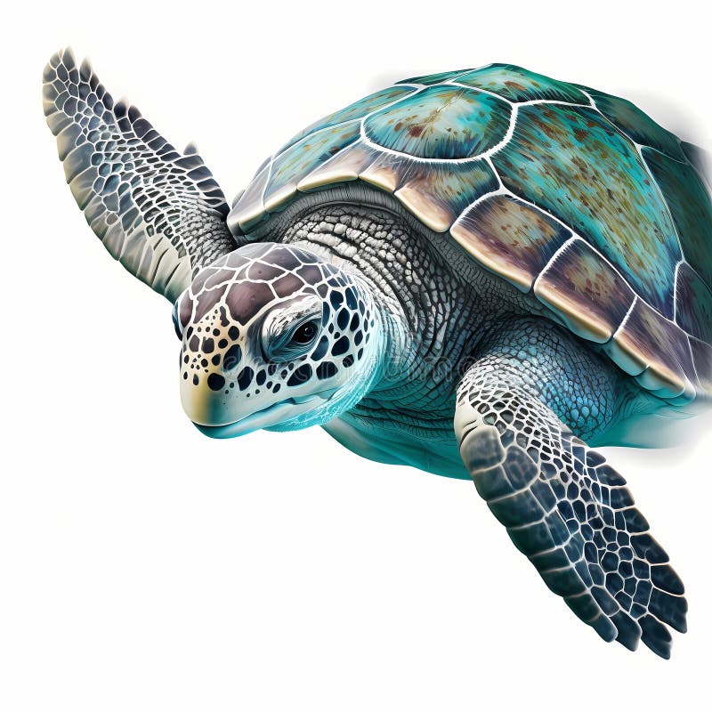 Happy Funny Turtle. Generative AI Stock Illustration - Illustration of ...