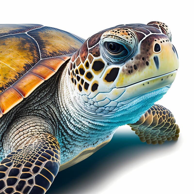 Happy Funny Turtle. Generative AI Stock Illustration - Illustration of ...