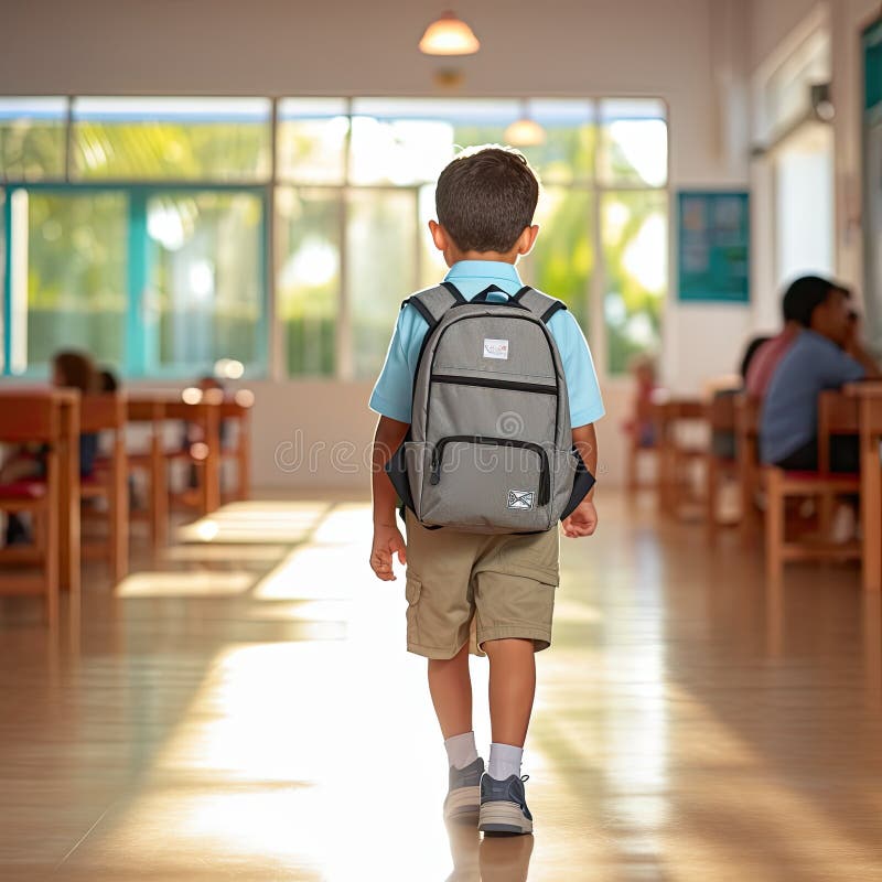 Happy Smiling Kid with Backpack is Back To School. Child Boy with Bag ...