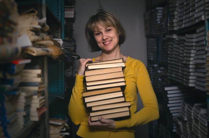 Librarian. stock image. Image of indoor, finding, librarian - 138183221