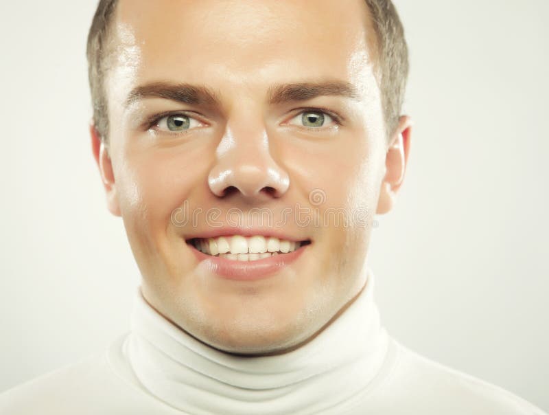 Happy smiling man, stock image. Image of dental, human - 32558647