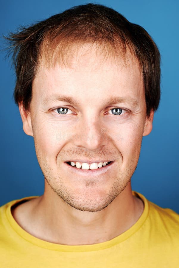 Happy smiling man stock image. Image of blue, person - 33715005