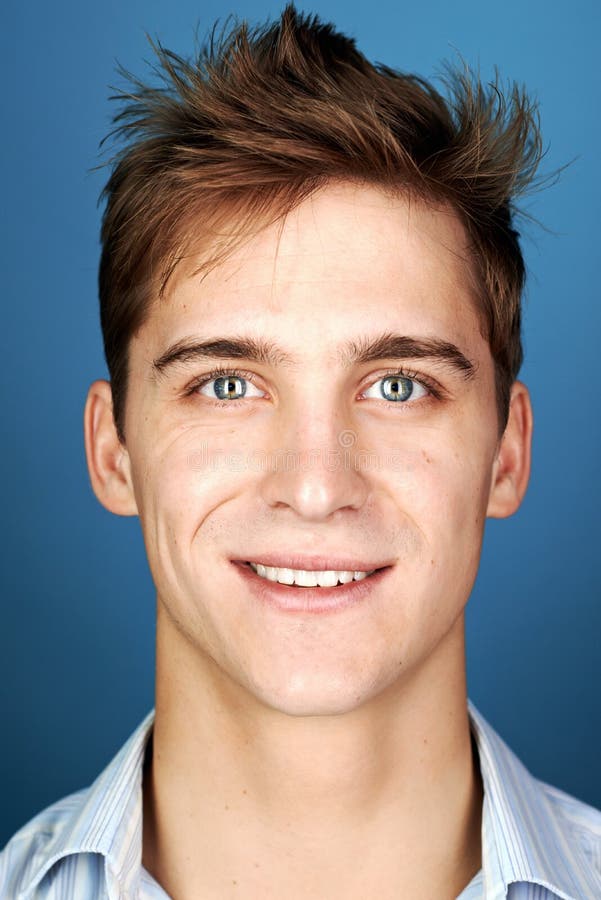 Happy smiling man stock photo. Image of hairstyle, positive - 33714294