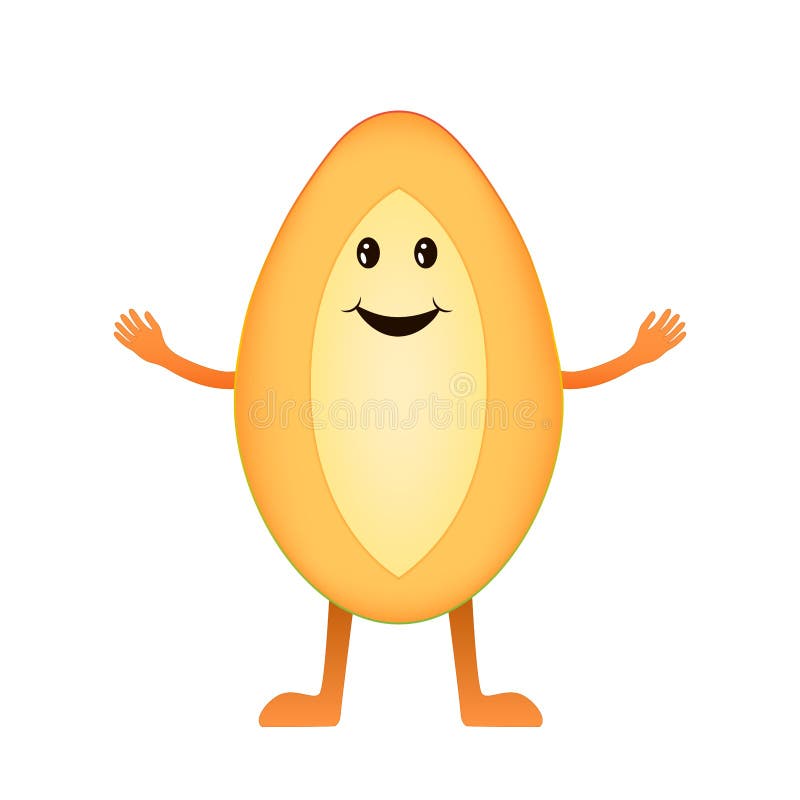 Happy smiling mango. stock illustration. Illustration of element ...