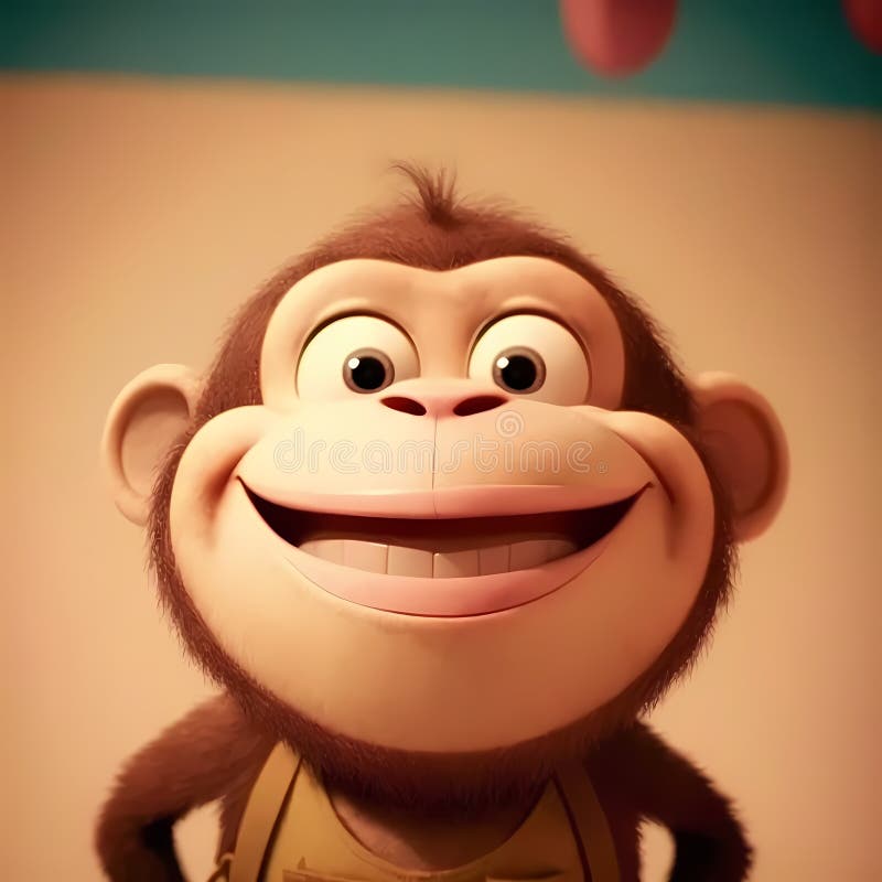 Happy Smiling Monkey. Generative AI Stock Photo - Image of jungle ...
