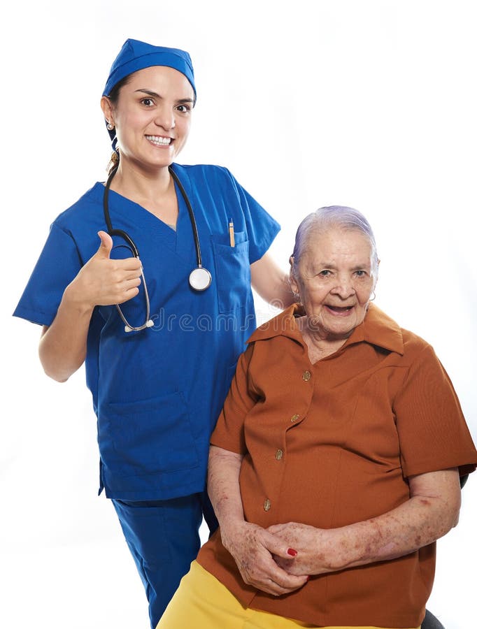 Happy Smiling Patient with Nurse Stock Photo - Image of young, patient ...