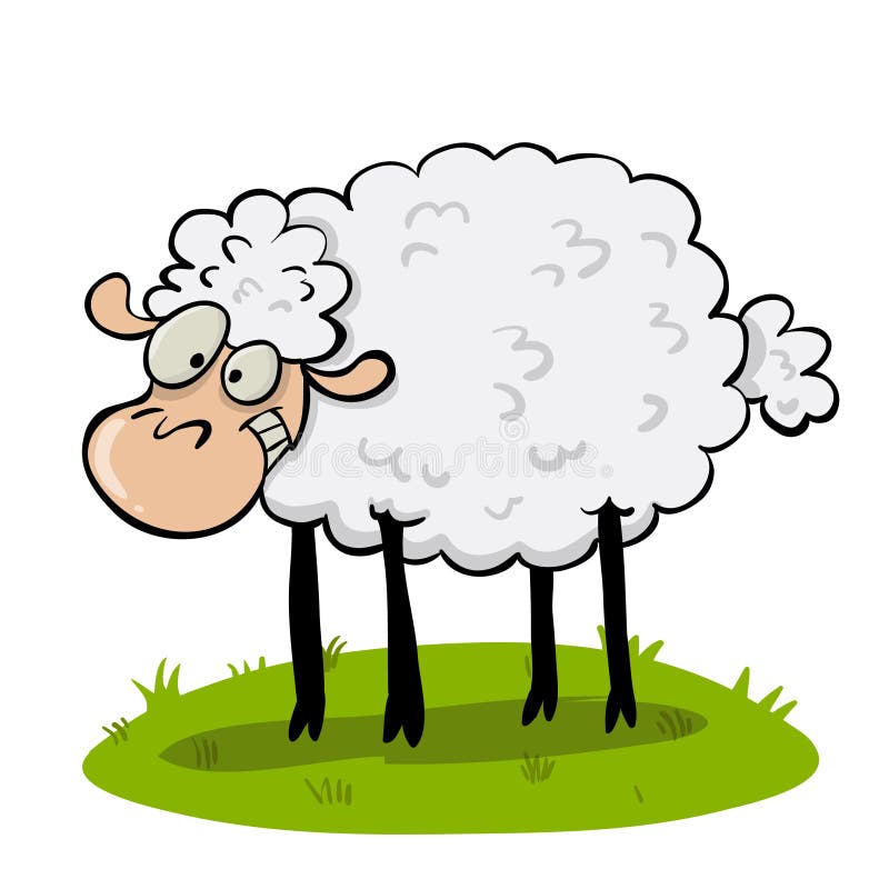 Happy smiling sheep stock vector. Illustration of mammal - 135560678