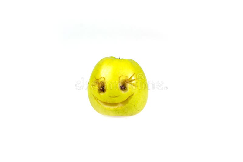 Happy Smiling Smiley Out of the Apple. Feelings, Attitudes and Emotions ...