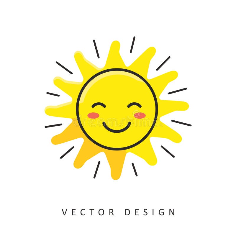 Happy Smiling Sun Vector Design AI Generated Stock Vector ...