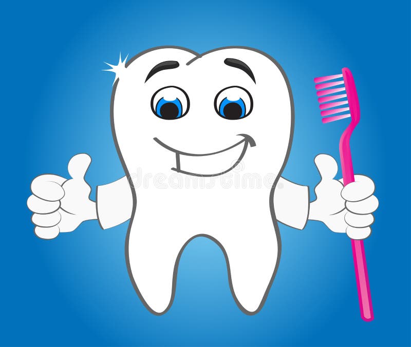 Happy smiling tooth stock vector. Illustration of cavity - 22965478