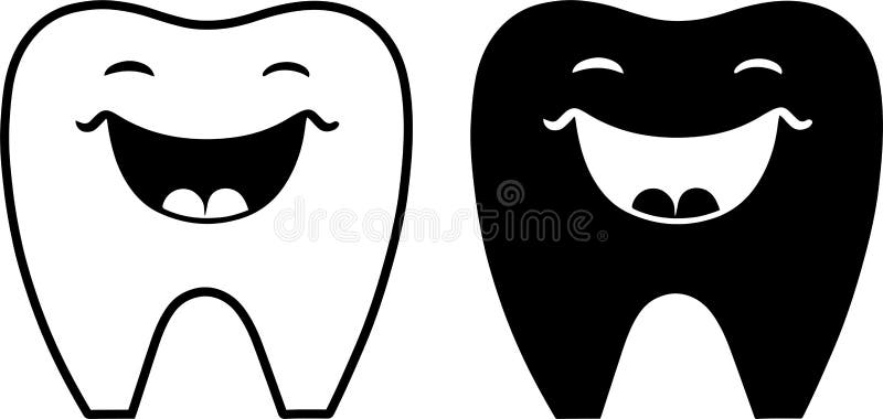 Happy Smiling Tooth Mascot Logo Stock Vector - Illustration of design ...