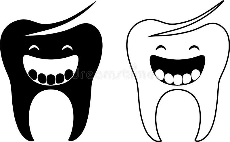 Happy Smiling Tooth Mascot Logo Stock Vector - Illustration of ...