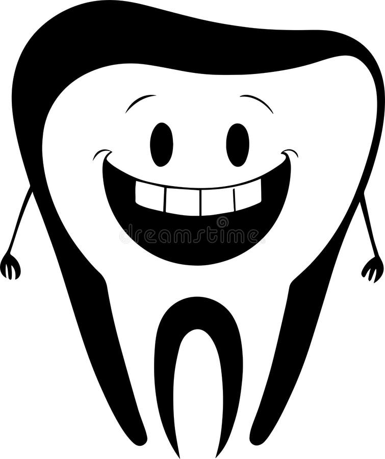 Happy Smiling Tooth Mascot Logo Stock Vector - Illustration of ...