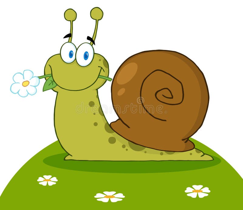 Animated snails stock illustration. Illustration of nature - 14548787