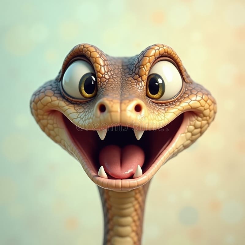 Happy Snake Cartoon Character Stock Illustration - Illustration of ...