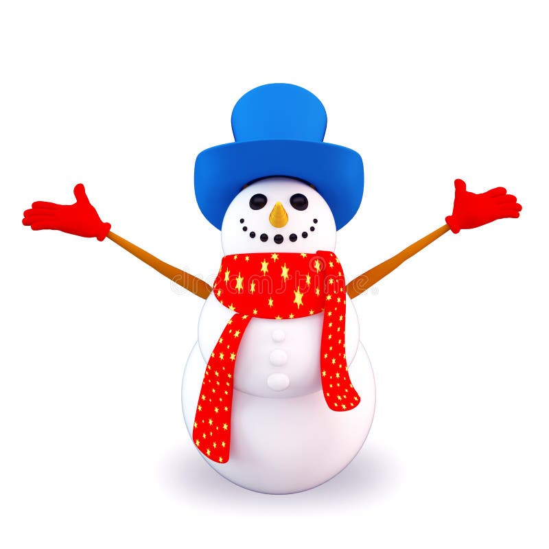 3d Snowman Supplies First Aid Stock Illustration - Illustration of play ...