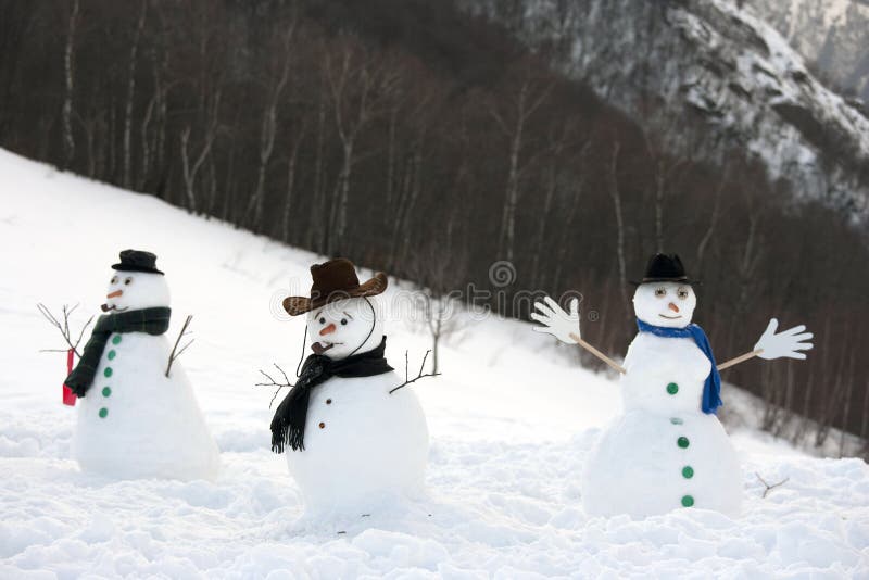 Happy snow man stock image. Image of pipe, arms, outdoors - 9022033