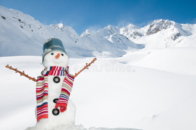 Happy snowman stock photo. Image of resort, portrait - 16749434