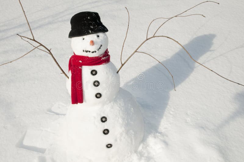 Happy snowman stock photo. Image of smiling, vacation - 16772870