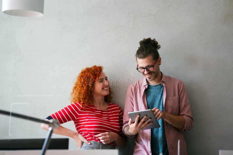 Happy Software Developers Working on Meeting, Programming Advanced Code Artificial Intelligence ...