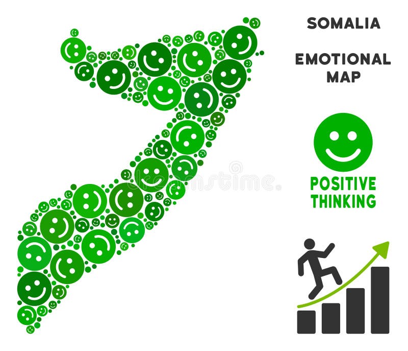 Vector Happy Somalia Map Collage of Smiles Stock Vector - Illustration ...