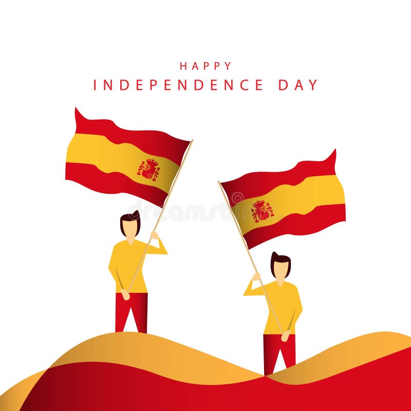 Happy Spain Independence Day Vector Design Illustration Stock Vector ...