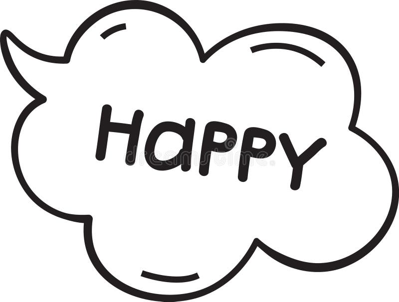 Happy Speech Bubble stock vector. Illustration of message - 319732542