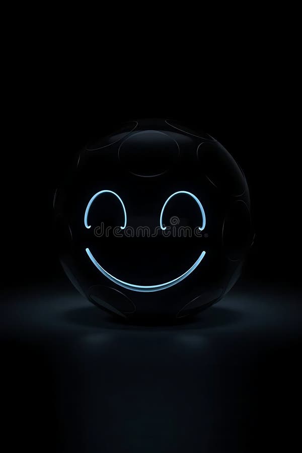 Happy Sphere with Dark Background Stock Photo - Image of design ...