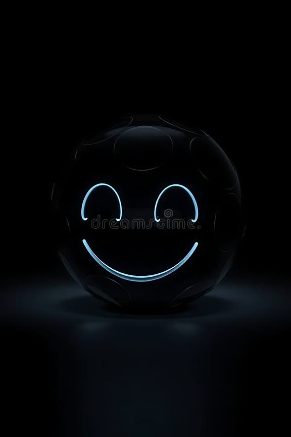 Happy Sphere with Dark Background Stock Photo - Image of design ...