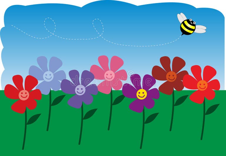 Spring Smiley Face Happy Flowers Stock Illustrations – 302 Spring ...