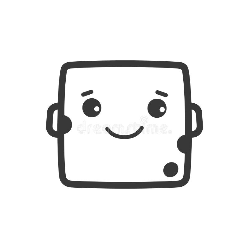 Happy AI Square stock illustration. Illustration of eyes - 369931177