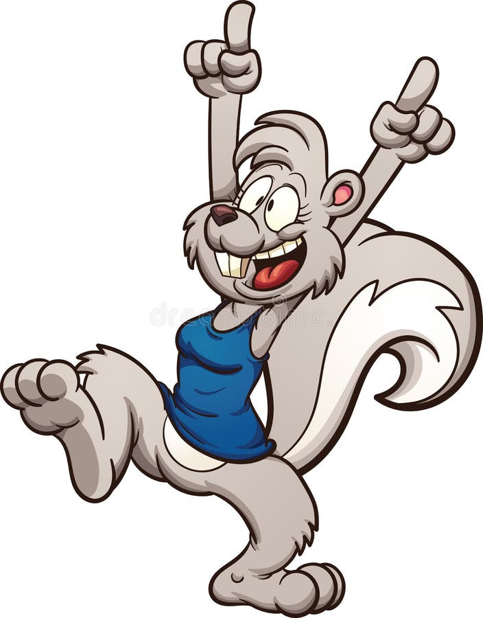 Happy squirrel stock vector. Illustration of cute, tank - 72199247