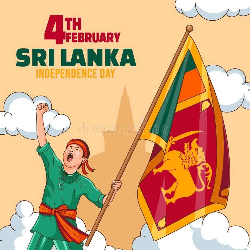 Sri Lanka Independence Day Greetings Card Stock Illustration ...