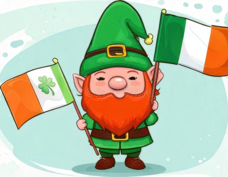 Happy St. Patrick Day Cute Gnome Cartoon Stock Illustration ...