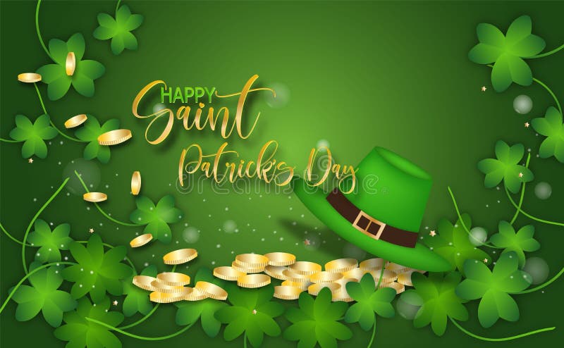Happy St. Patrick S Day with Cauldron , Coins ,clovers and Hat To Event ...