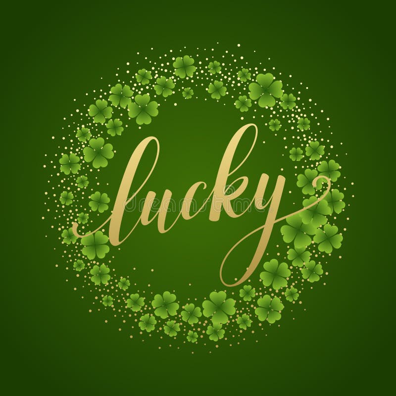 Lucky Calligraphy Chinese New Year Background Stock Illustration ...