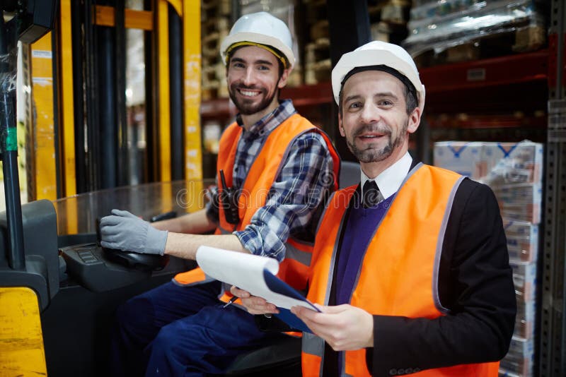 Happy staff stock image. Image of supervisor, warehouse - 94125851