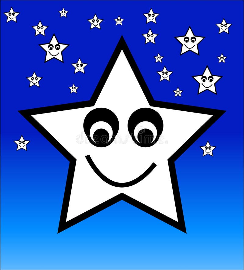 Happy star cartoon stock vector. Illustration of representing - 55697710