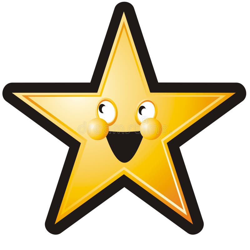 Happy star stock illustration. Illustration of star, eyes - 1008855