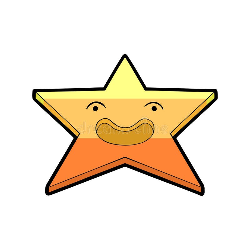 Happy star cartoon stock vector. Illustration of representing - 55697710
